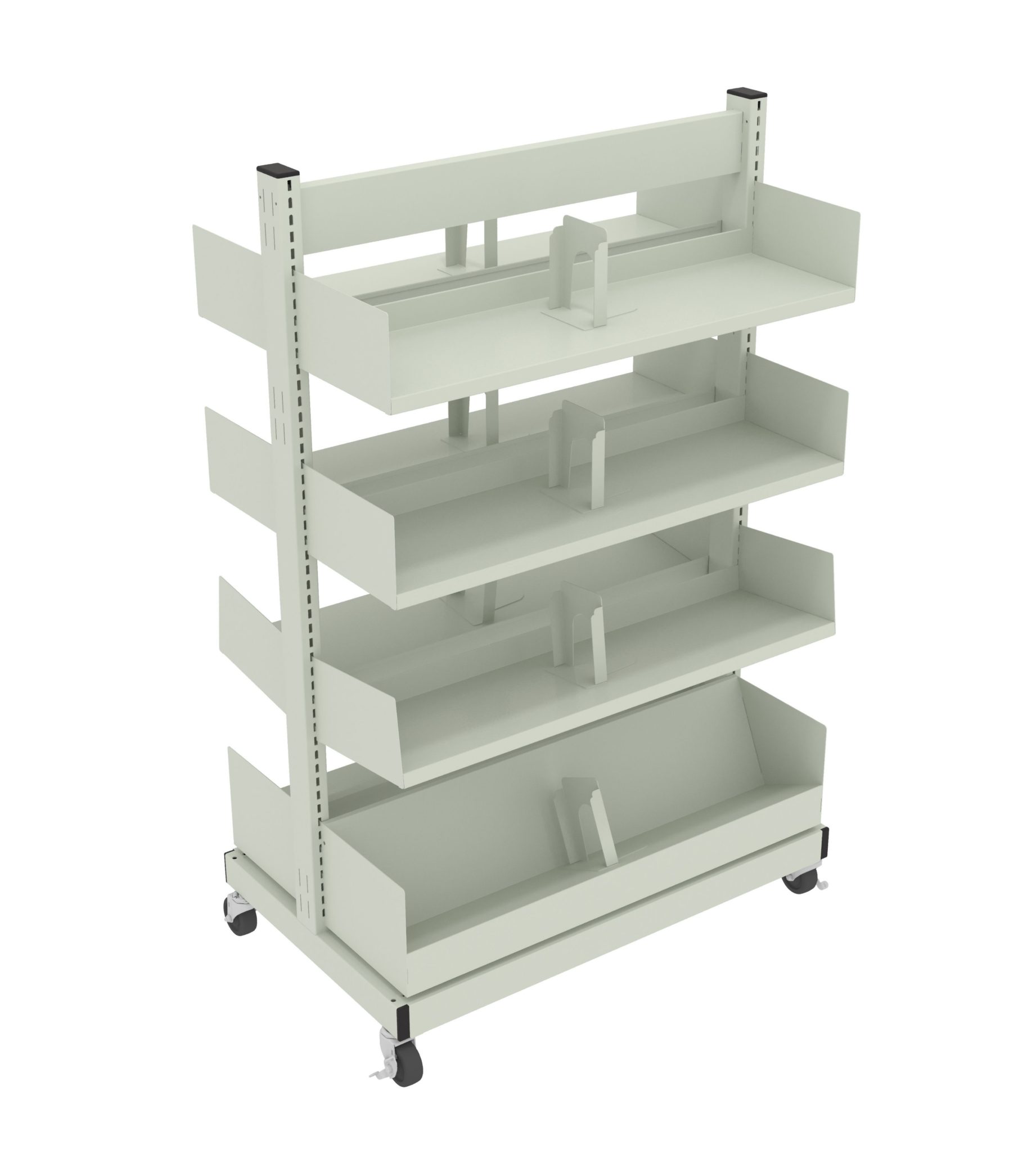 Flat Shelves – 4 rows with sloping lower shelves, Designer Series – LFI ...