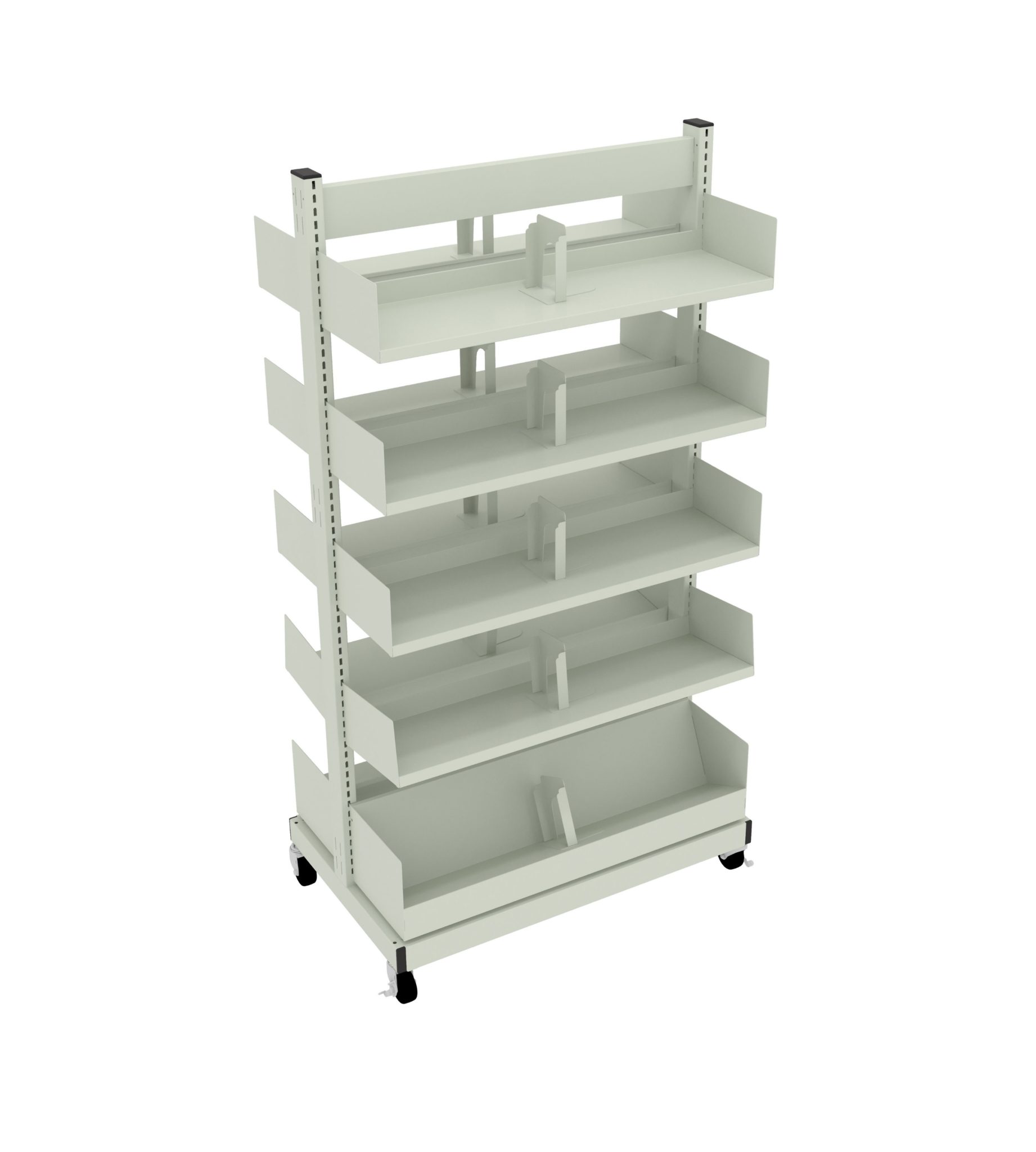 Flat Shelves – 5 rows with sloping lower shelves, Designer Series – LFI ...